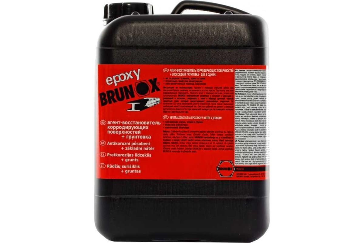Epoxy 5L канистра грунтовка+преобразователь ржавчины Brunox BR500EP - выгодная цена, отзывы ...
