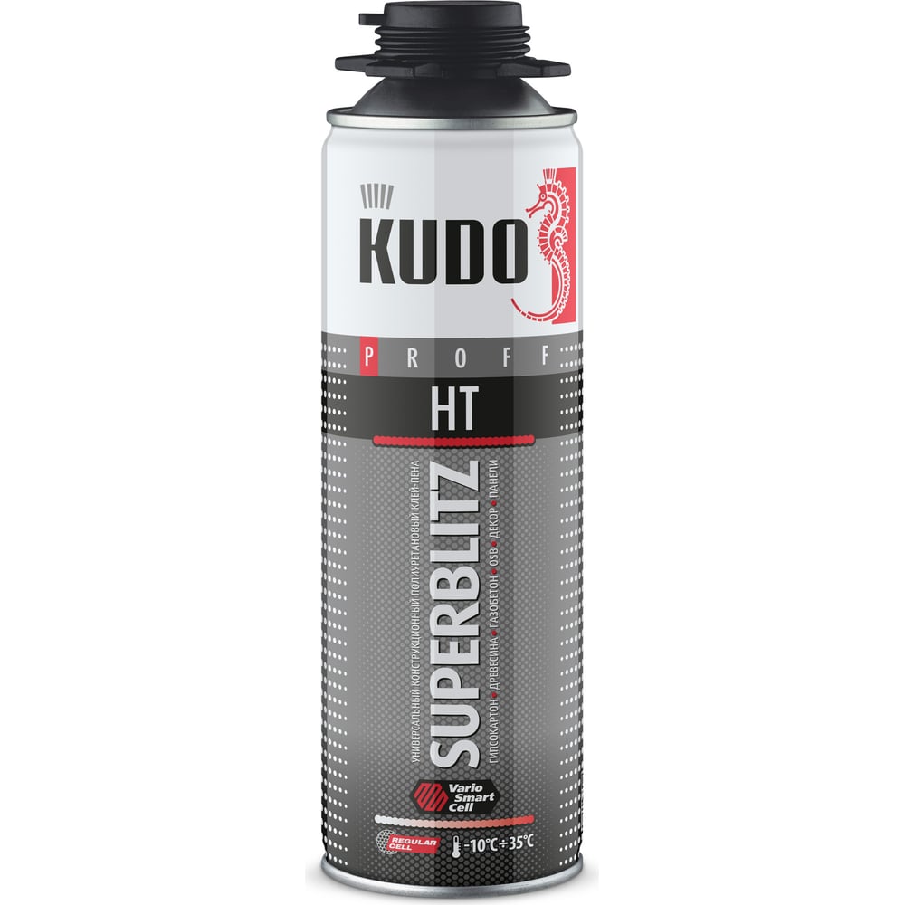 Клей-пена KUDO PROFF SUPERBLITZ HT универсальный, конструкционный, профессиональный, всесезонный ...