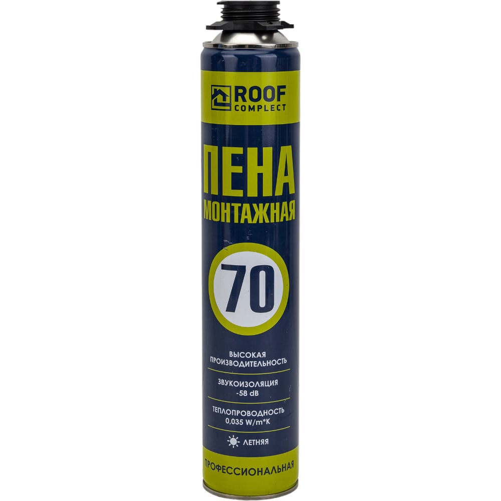 Пена профессиональная монтажная Roof Complect 70 летняя 950 гр ...
