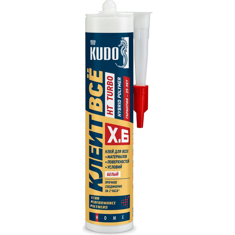 Клей KUDO Клеит все turbo ht с высокой первоначальной адгезией и скоростью отверждения, белый ...