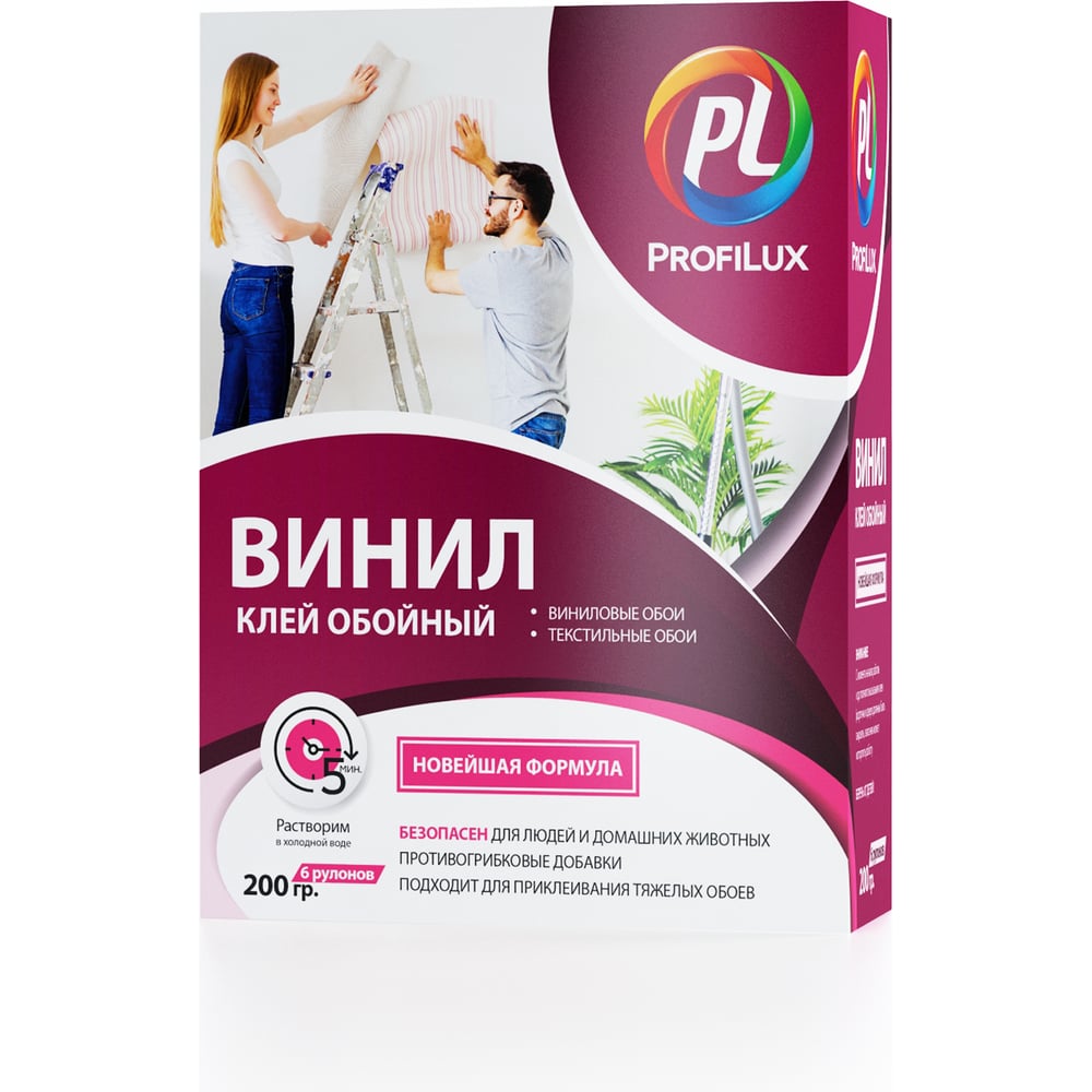 Обойный клей Профилюкс ВИНИЛ 200г МП00-000267 - выгодная цена, отзывы ...