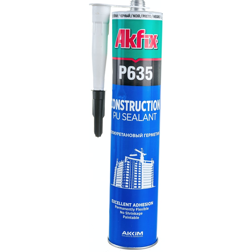 Полиуретановый строительный герметик Akfix P635 35 Шор, черный, 310 мл AA113 - выгодная цена ...