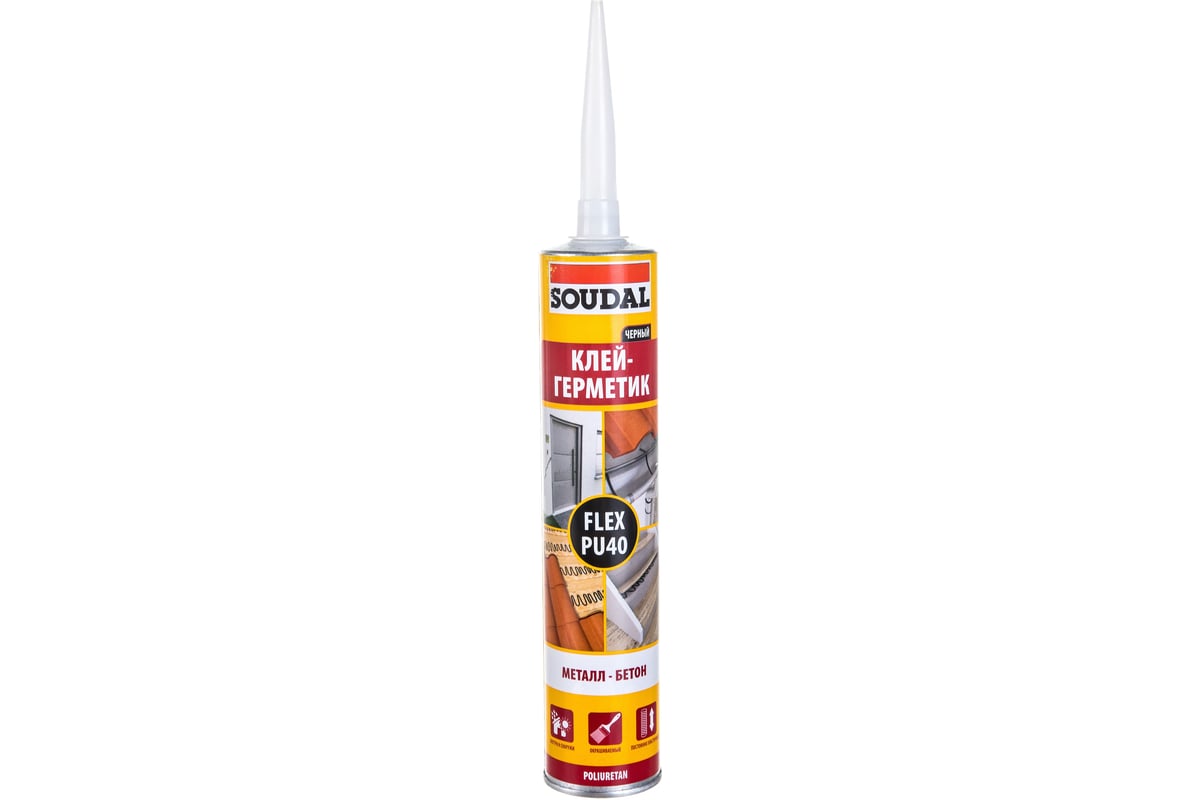 Клей-герметик Soudal FLEX PU 40 FC черный 137855 - выгодная цена ...