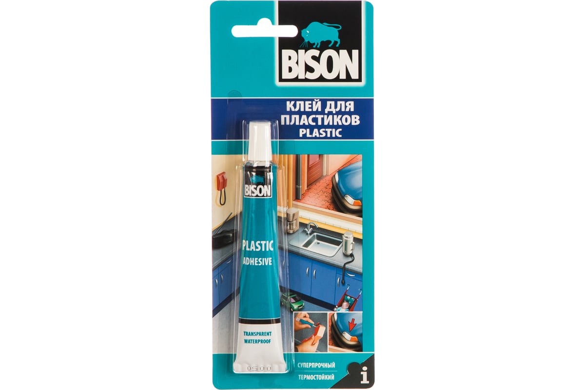 Клей для пластика BISON PLASTIC ADHESIVE CRD 25ML 6307217 - выгодная ...