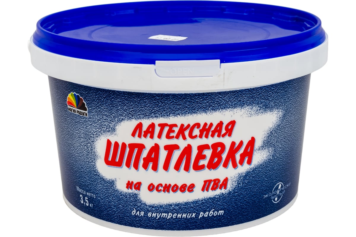 Шпатлевка латексная на основе ПВА 3 5 кг Магия Радуги 1 11940