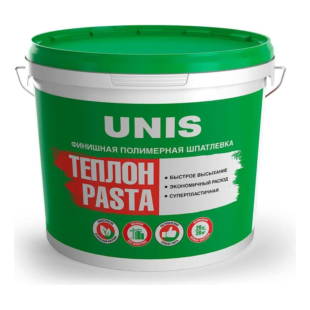 Полимерная шпатлевка UNIS Pasta Теплон готовая, 15 кг 11606721 ...
