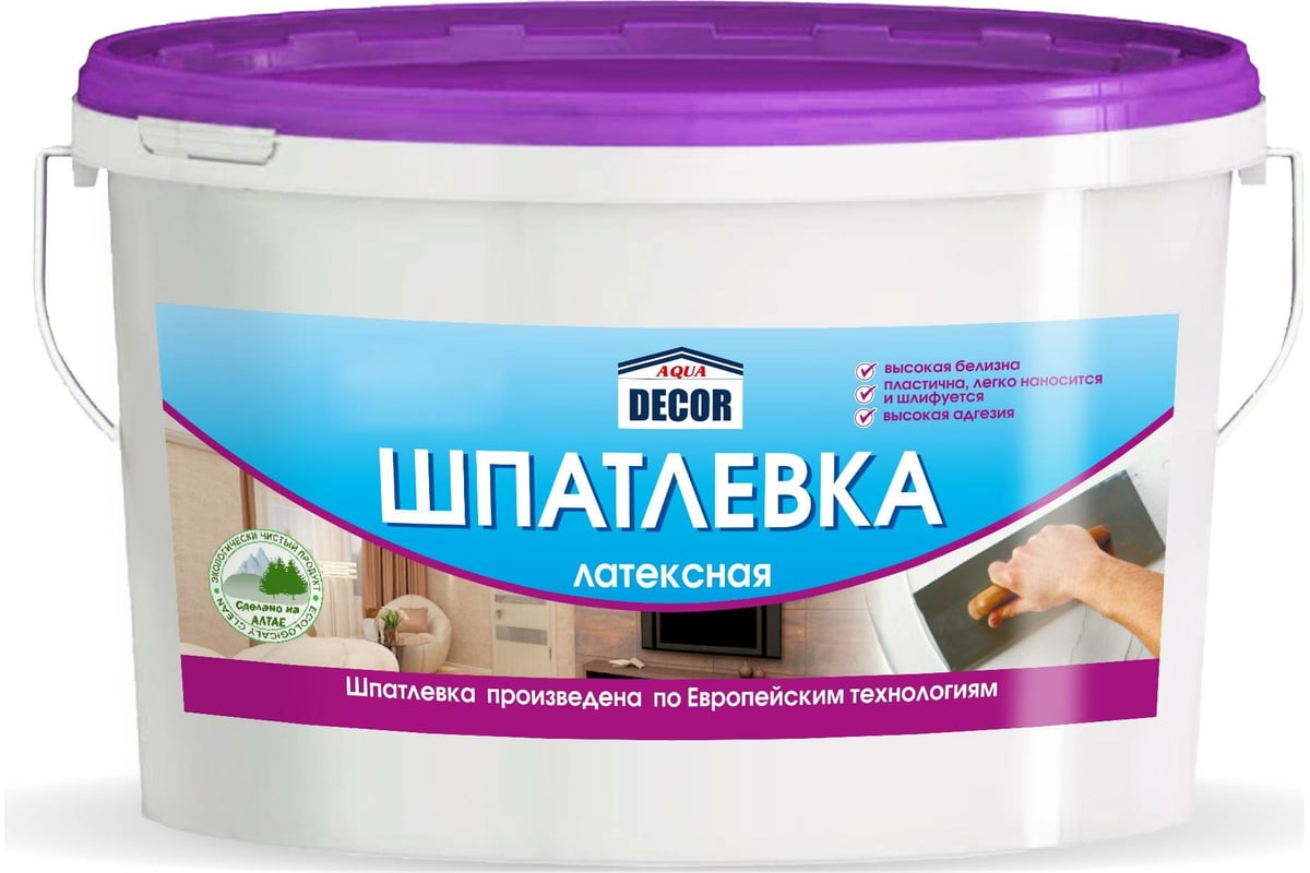 Латексная шпатлевка AQUADECOR 3 кг УТ-00001208 - выгодная цена, отзывы ...