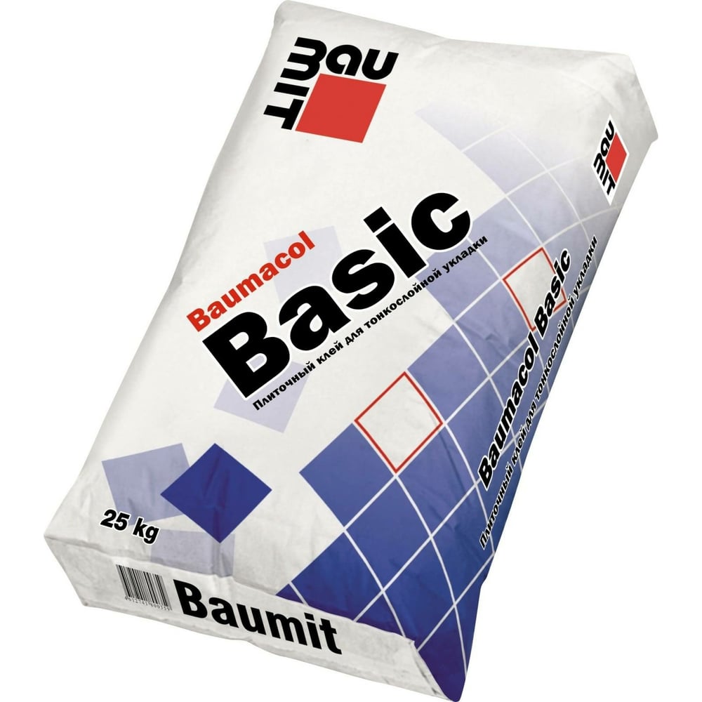 Плиточный клей Baumit Baumacol Basic 25 кг 4612741800588 - выгодная цена, отзывы, характеристики ...