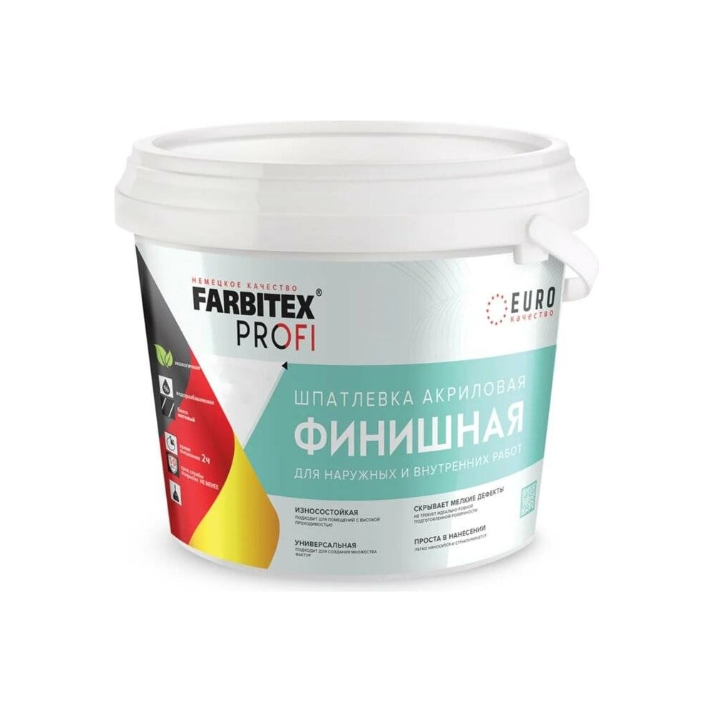 Акриловая финишная шпатлевка Farbitex для наружных и внутренних работ ...