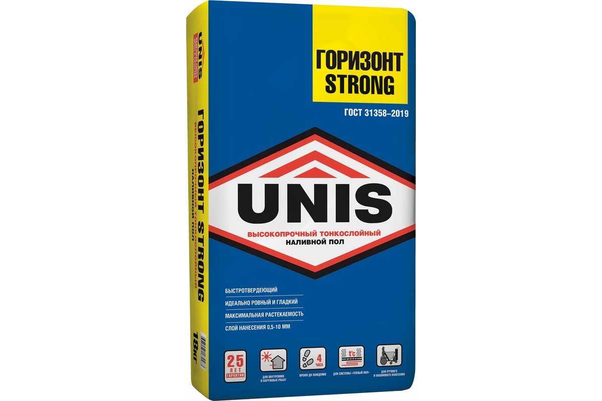Тонкослойный пол UNIS Горизонт STRONG 18 кг 4607005185563 - выгодная ...