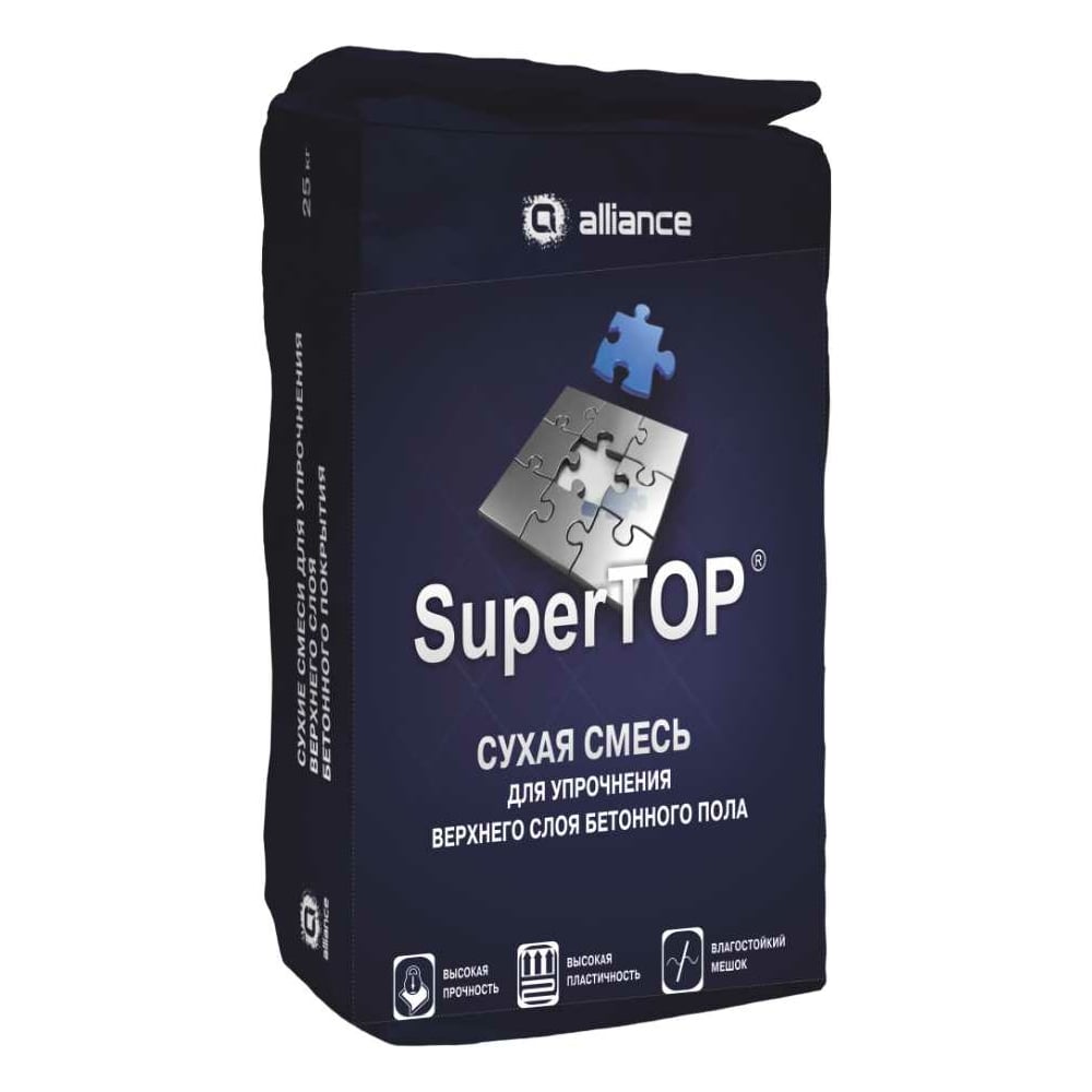 Сухая смесь для упрочнения верхнего слоя бетонного покрытия SuperTOP 100 Топпинг мешок 25 кг ...