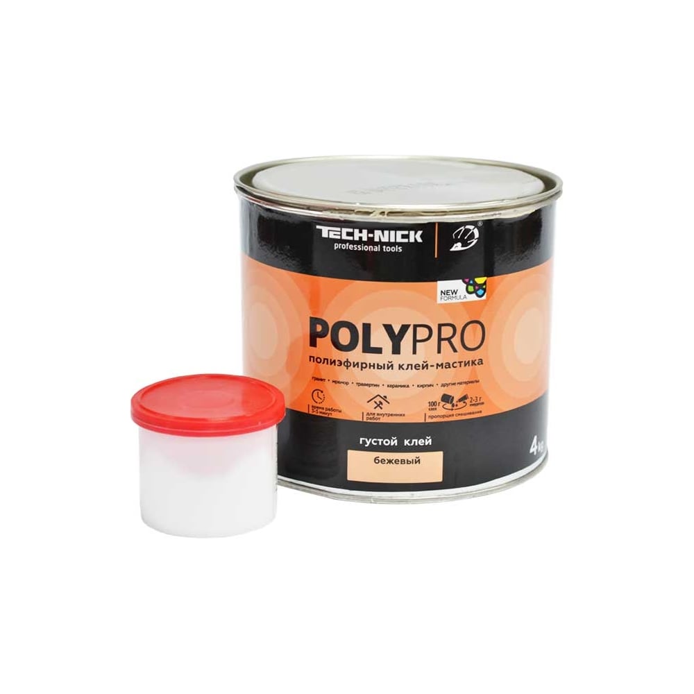 Клей полиэфирный TECH-NICK PolyPro (бежевый/густой) 4 кг 170.210.141 - выгодная цена, отзывы ...