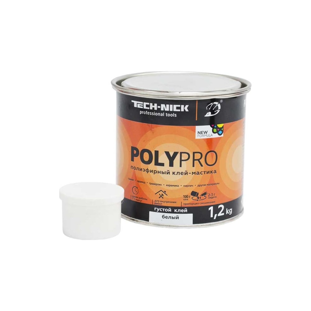 Клей полиэфирный TECH-NICK PolyPro (белый/густой) 1,2 кг 170.210.143 - выгодная цена, отзывы ...