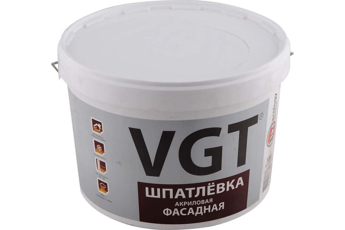 Фасадная шпатлевка 18 кг VGT 11602945 - выгодная цена, отзывы ...