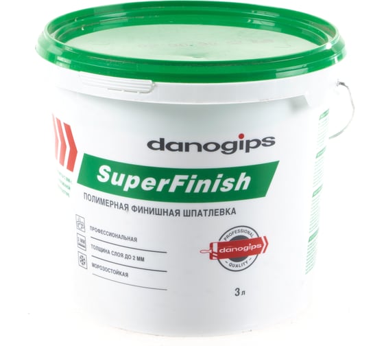 Шпатлевка универсальна SUPER FINISH (3 л) DANOGIPS 606395 - выгодная цена, отзывы ...