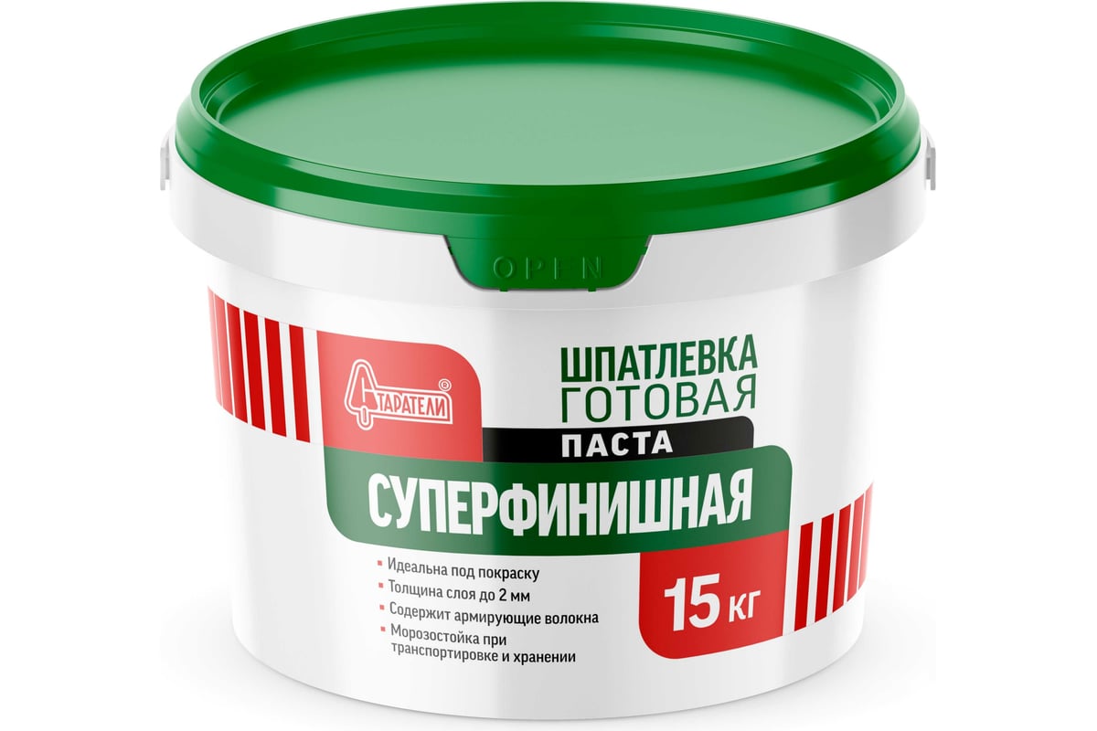 Шпатлевка полимерная готовая Старатели Суперфинишная паста 15 кг 3277/ ...
