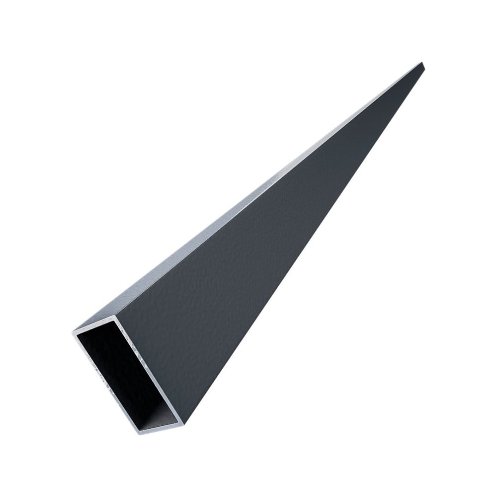 Лага для забора Русская Свая 40x20x1.5 мм, 2,5 м, серая RAL 7024, цинк ...