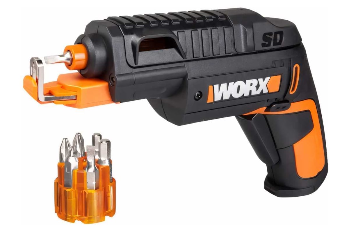 Аккумуляторная отвертка с набором бит WORX WX255 SD Slide Driver WX255 ...