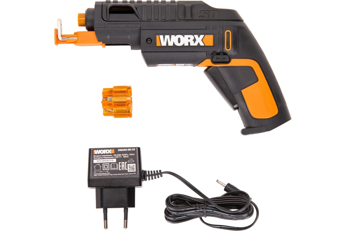 Аккумуляторная отвертка с набором бит WORX WX255 SD Slide Driver WX255 ...