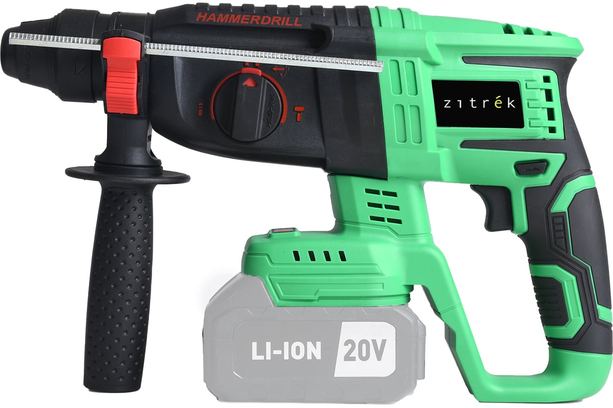 Перфоратор аккумуляторный бесщеточный Zitrek Destroyer Pro (20В, Li-ion ...