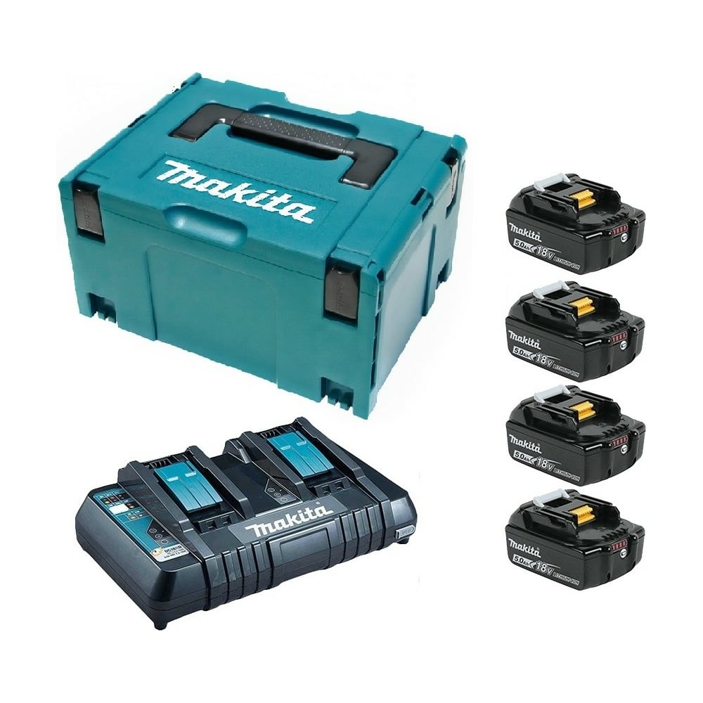 Устройство зарядное + 4 аккумулятора Makita 199591-7 195473 - выгодная ...