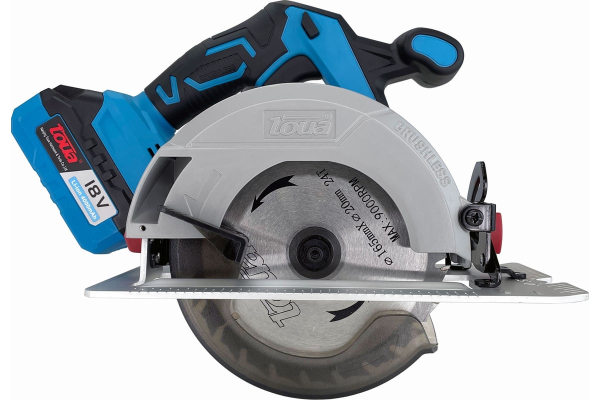 Циркулярная пила TOUA DBLC180-A аккумуляторная 18 v (1АКБ+ЗУ) DBLС180-A-1 - выгодная цена ...
