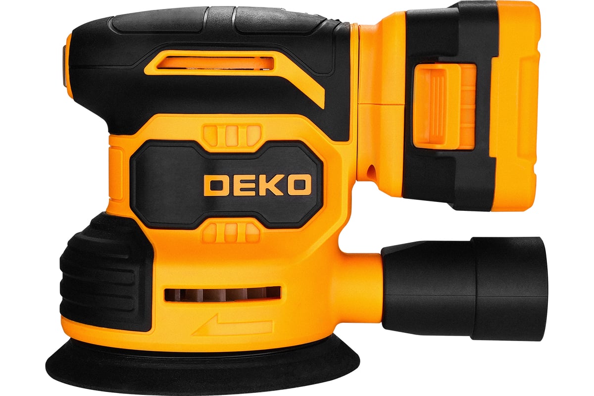Шлифмашина эксцентриковая аккумуляторная DEKO DKCG-125, 20В, 1x2.0Ач ...