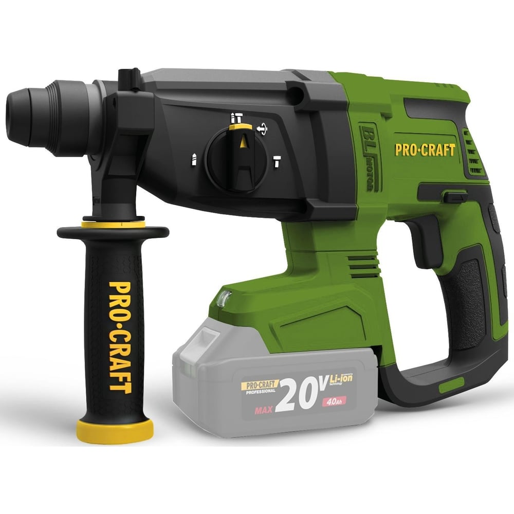 Перфоратор аккумуляторный PROCRAFT бесщеточный 20В 2,6 Дж (Без АКБ и ЗУ) PHA40 - выгодная цена ...