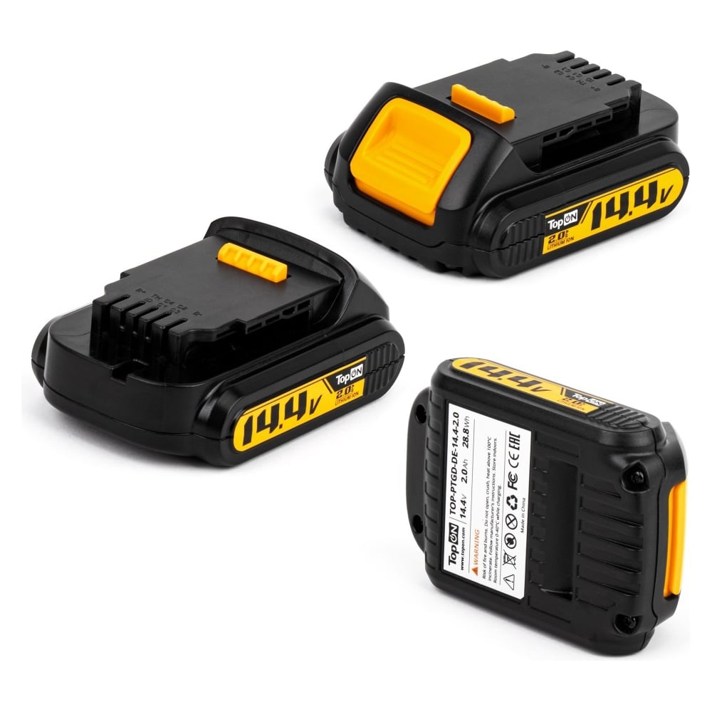 Аккумулятор для DeWalt TopON DCB 14.4В, 2.0Ah, Li-ion, PN: DCB143 TOP ...