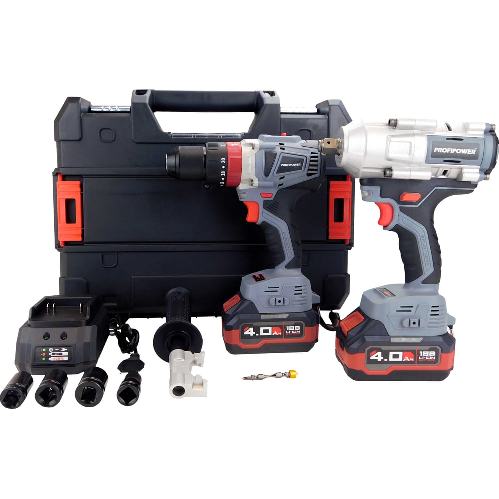 Аккумуляторный бесщеточный набор 2в1 Profipower ProfiSet 2С18, Li-ion ...