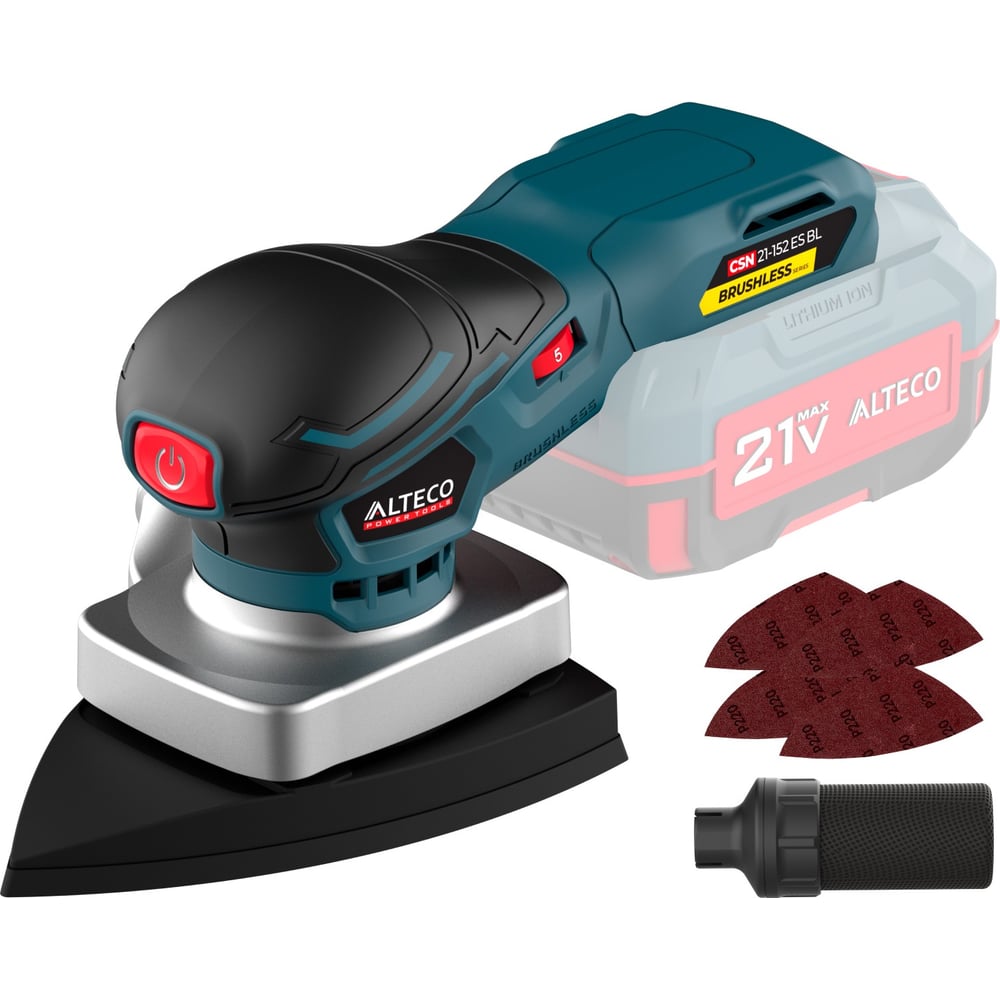 Бесщеточная аккумуляторная шлифмашина ALTECO CSN 21-152 ES BL Solo 78003 - выгодная цена, отзывы ...