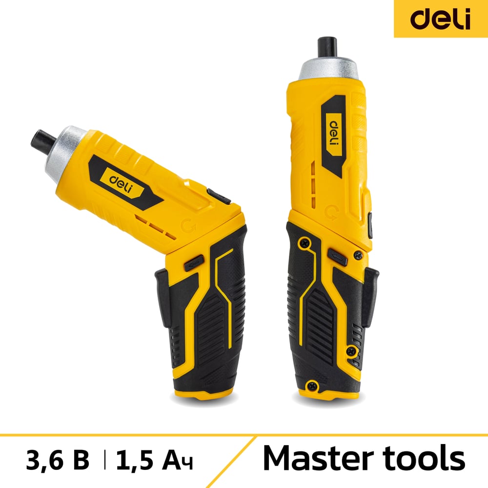 Аккумуляторная отвертка с поворотной рукоятью DELI DL-DP04-E2B1 102990 - выгодная цена, отзывы ...