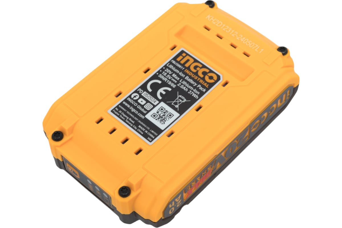 Батарея аккумуляторная Li-ion 20 В, 2 Ач INDUSTRIAL INGCO FBLI20011 ...