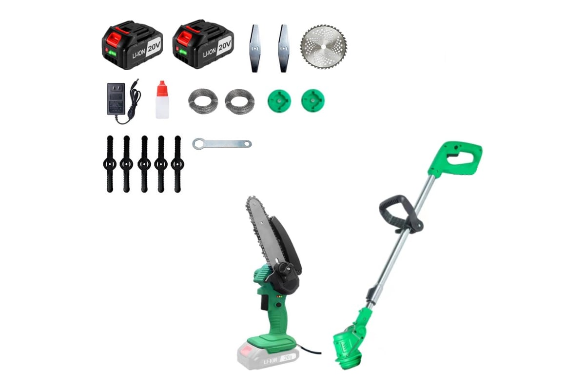 Набор аккумуляторного инструмента Zitrek GreenCut 20, GreenSaw 20 Extra ...