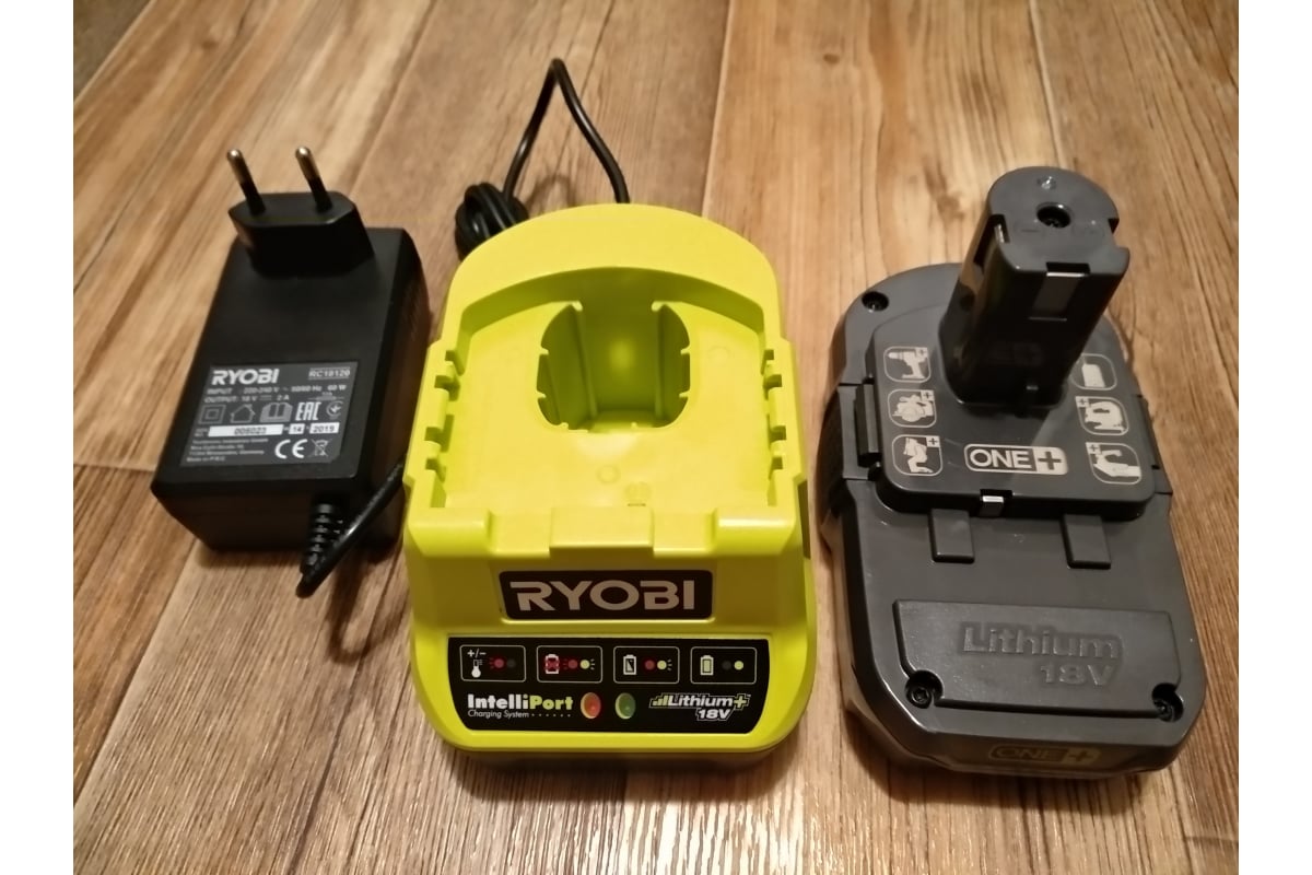 Набор Ryobi ONE+ RC18120-120 5133003368 аккумулятор (18 В; 2.0 А*ч; Li ...