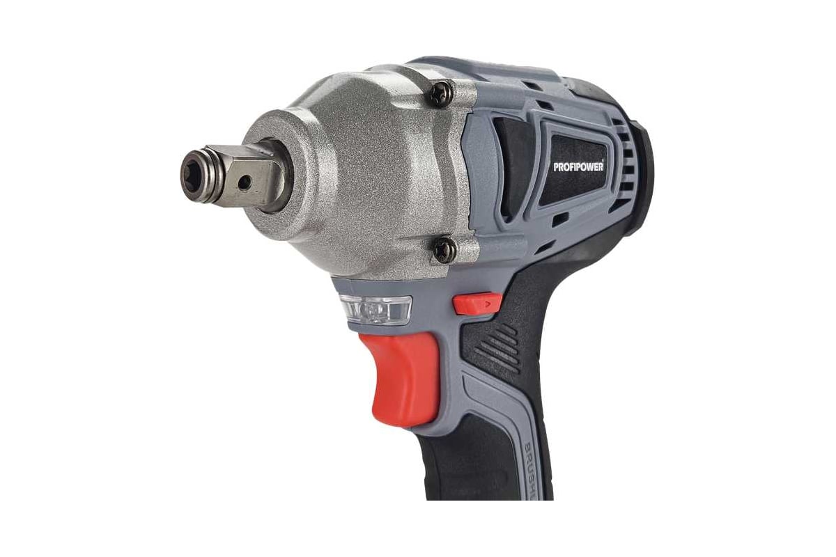 Аккумуляторный гайковерт бесщеточный импульсный Profipower MKDTW-18B (Li-ion-2шт, 4.0Ач, 330Нм ...