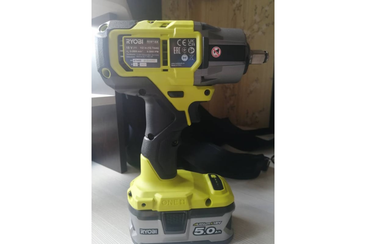 Бесщеточный аккумуляторный ударный гайковерт Ryobi ONE+ RIW18X-0 HP ...