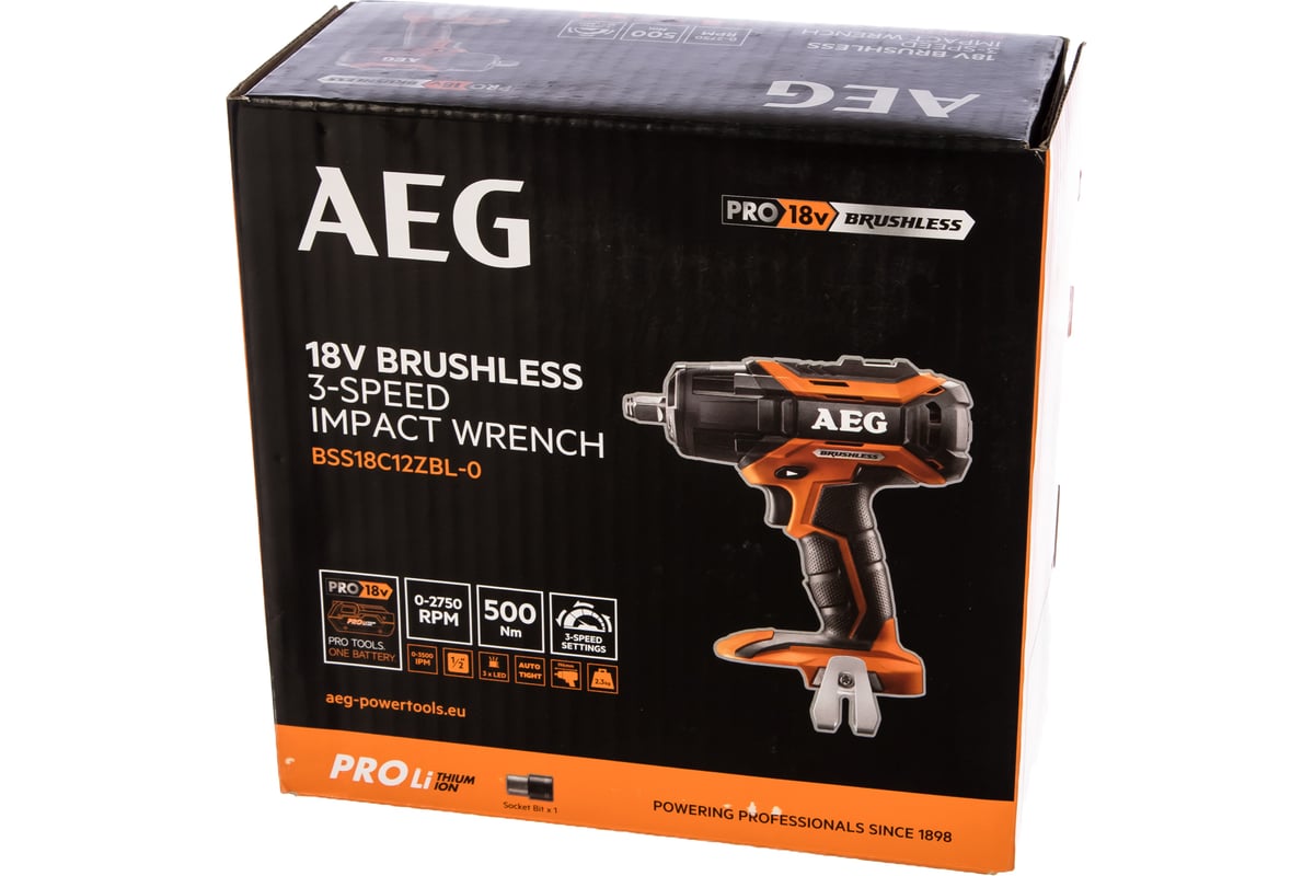 Бесщеточный импульсный гайковерт AEG BSS18C12ZBL-0 4935459426 ...