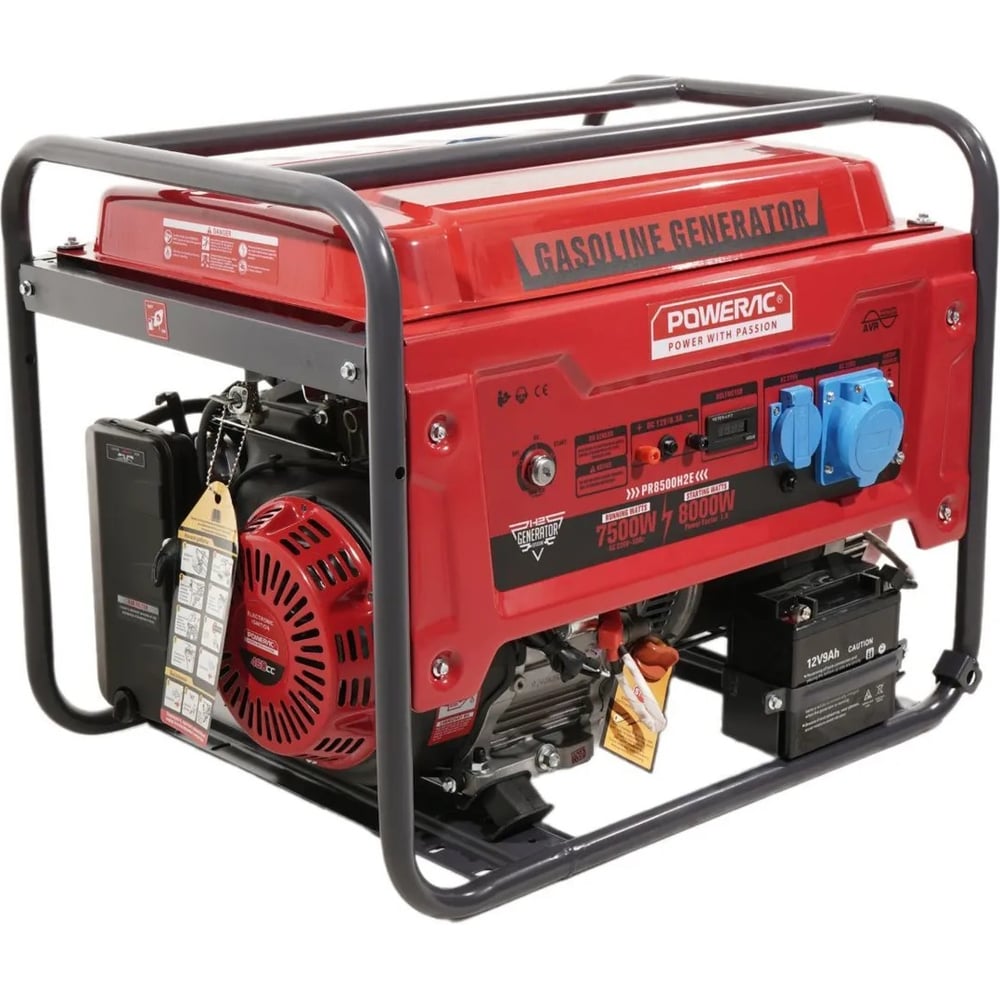 Генератор бензиновый электрический POWERAC 8 кВт, 220В, 16л.с ...