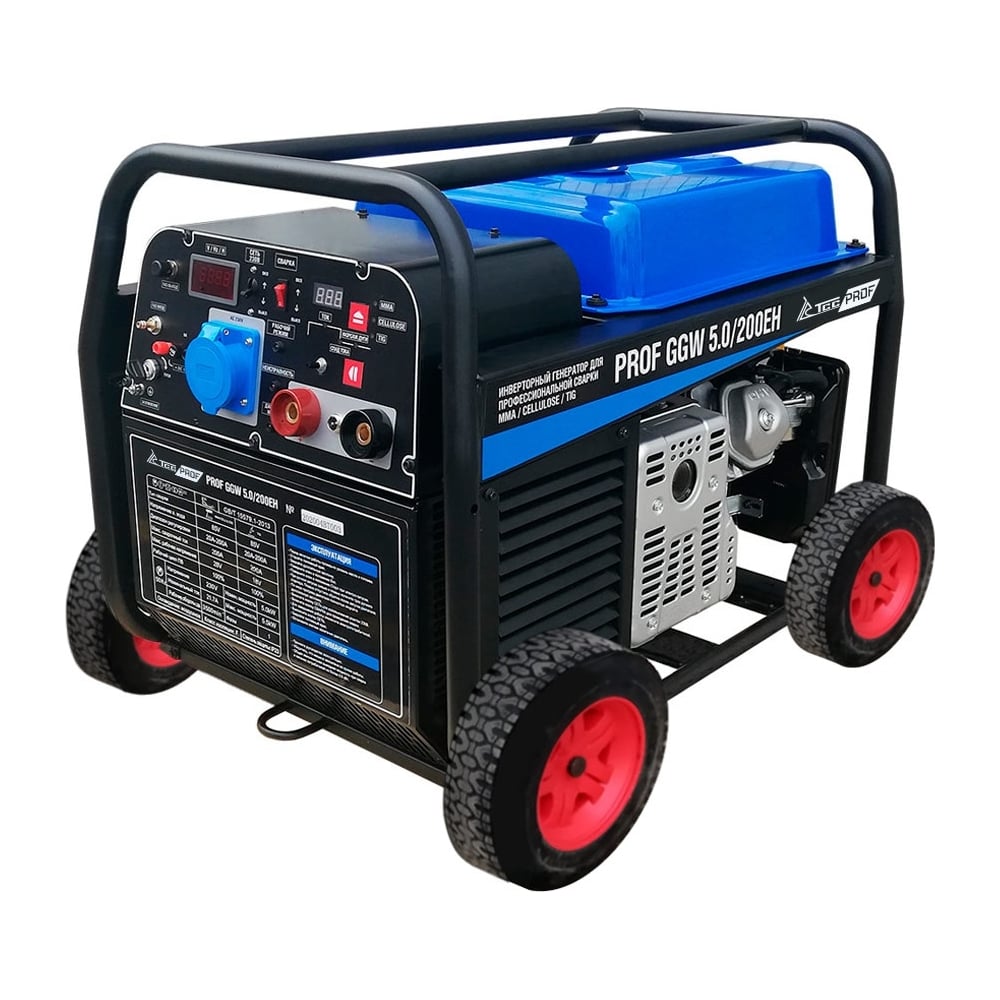 Бензиновый сварочный генератор ТСС PROF GGW 5.0/200EH MMA/TIG/Cellulose ...