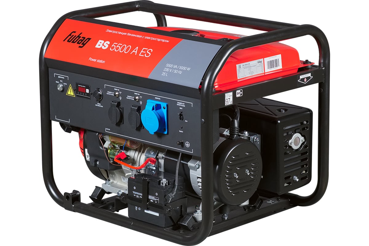 Бензиновая электростанция с электростартером и коннектором автоматики FUBAG BS 8000 A ES 641091 ...