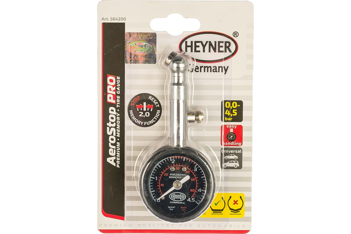 Круглый манометр с фиксацией результата Heyner 564 200 - выгодная цена ...