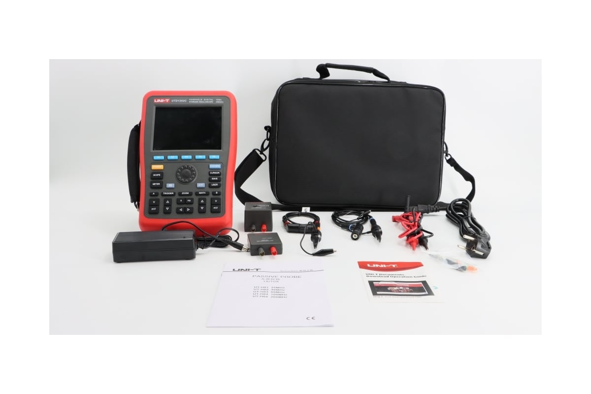 Цифровой портативный осциллограф UNI-T UTD1102C 2 канала, 100 МГц, 250Мв/с, c USB 00-00012508 ...