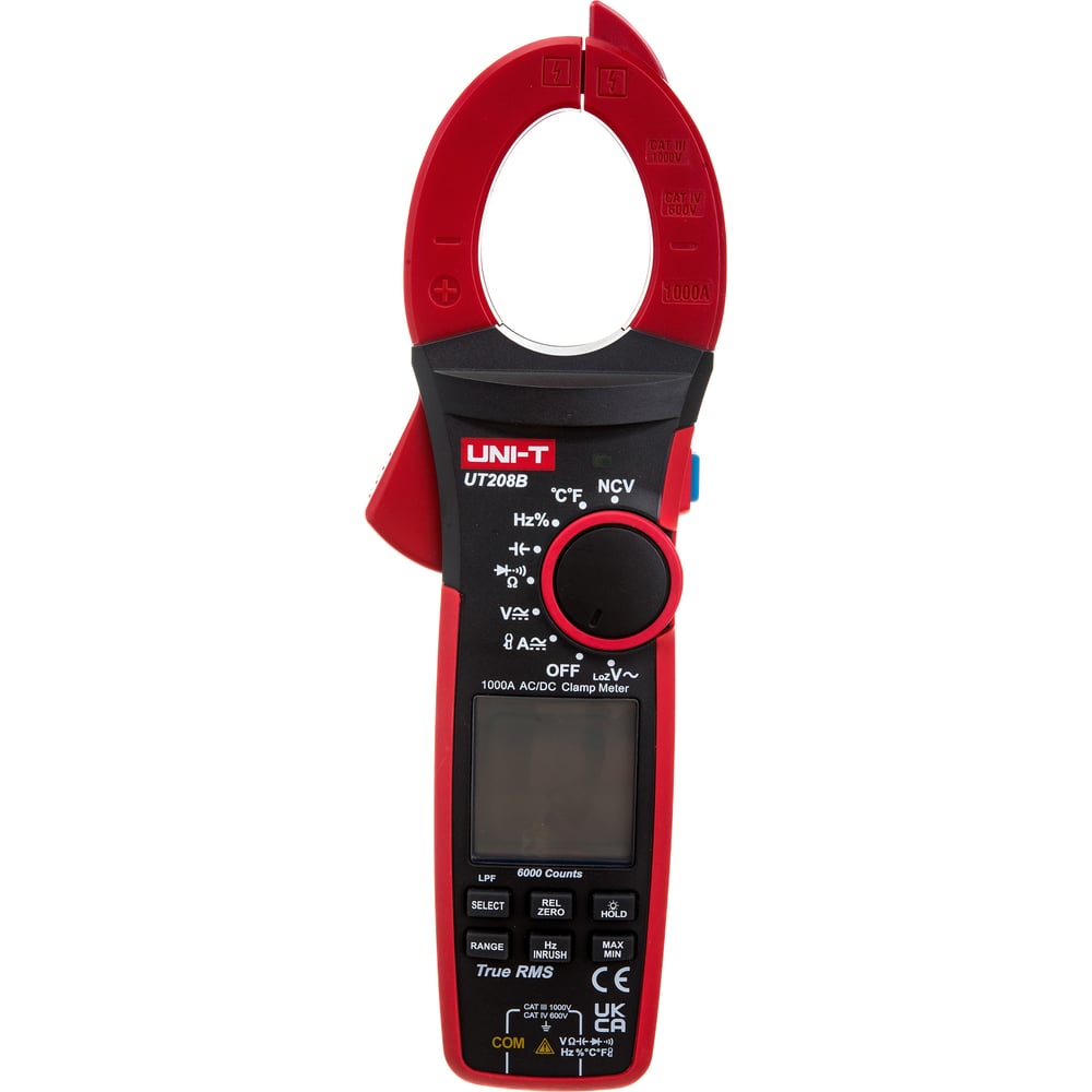 Токоизмерительные цифровые клещи UNI-T UT208B TrueRMS, AC/DC, 1000A, 00 ...