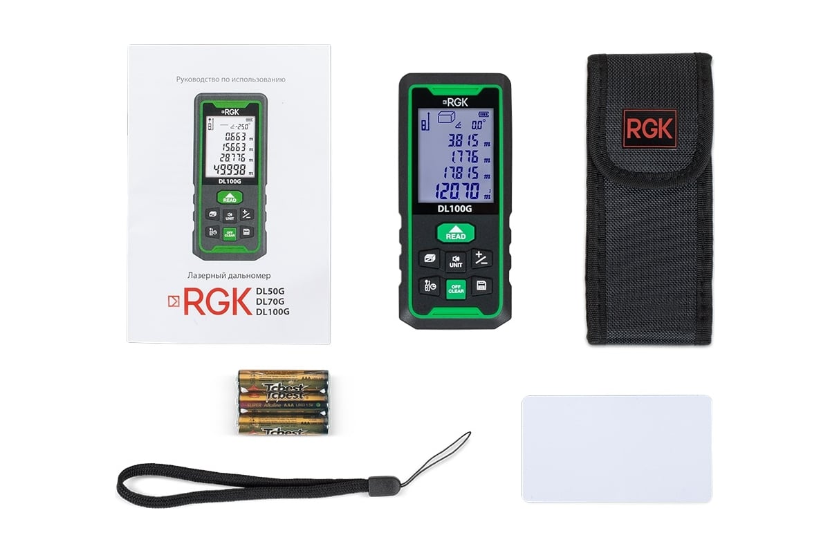 Лазерный дальномер с угломером RGK DL100G 778190 - выгодная цена, отзывы, характеристики, 1 ...
