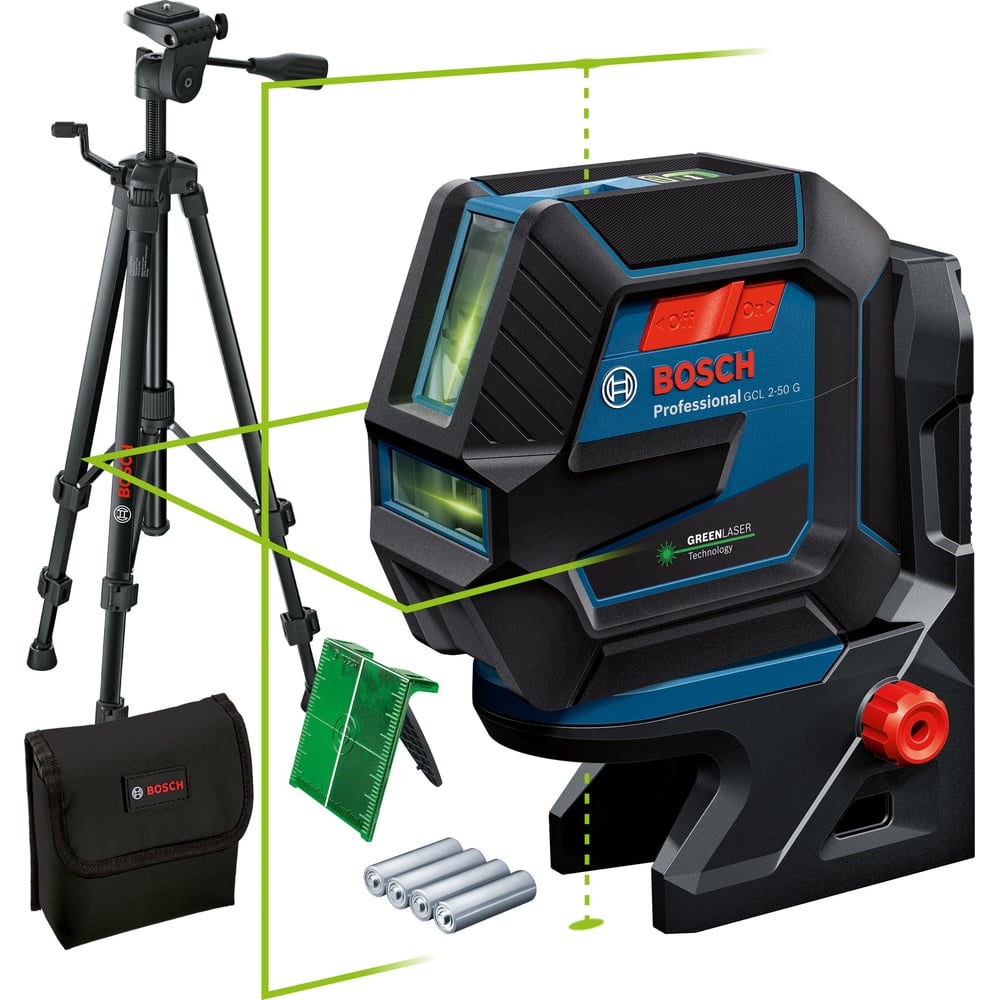 Комби-лазер Bosch GCL 2-50 G + RM 10 + BT 150 0601066M01 - выгодная ...