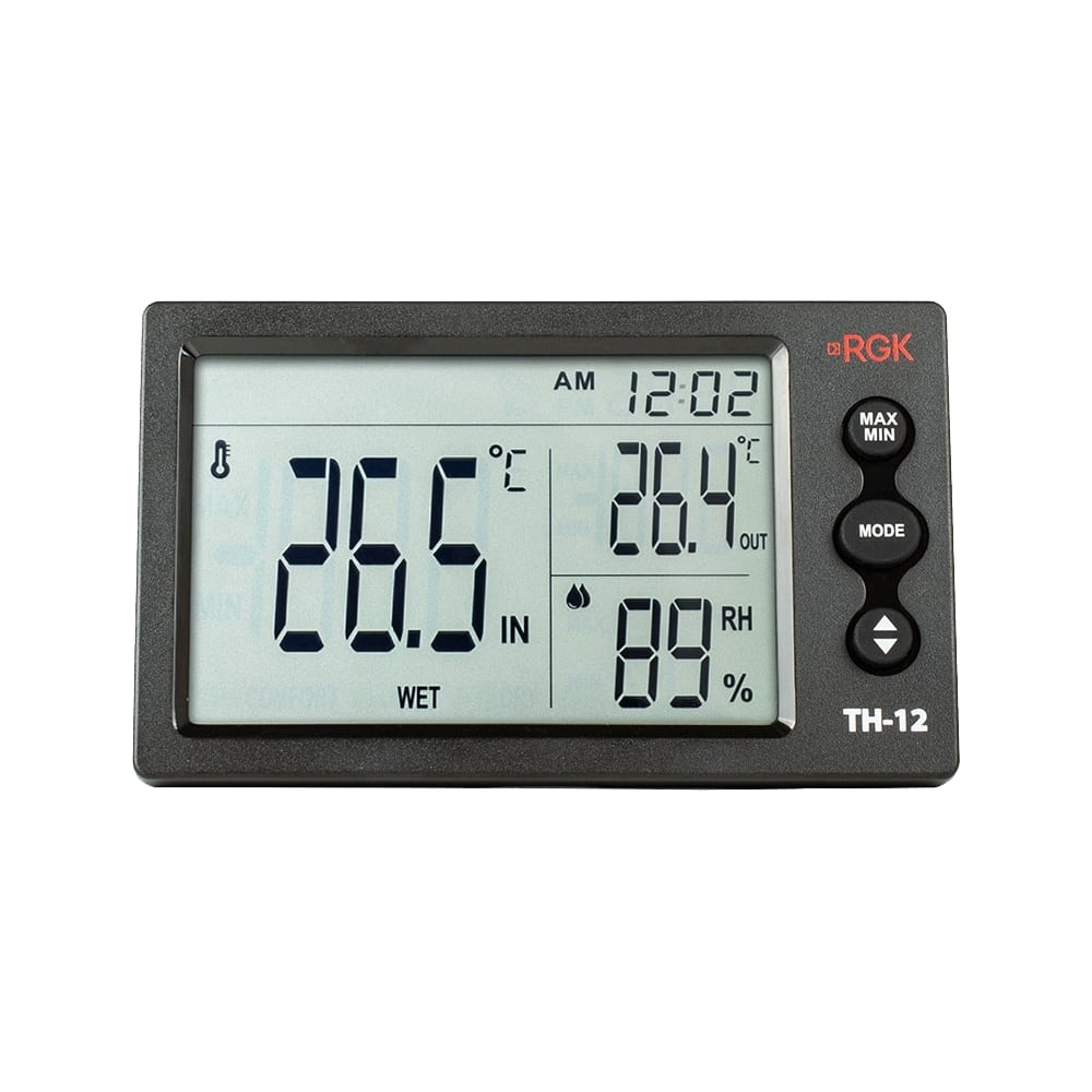 Термогигрометр RGK TH-12 с поверкой 779272 - выгодная цена, отзывы, характеристики, фото ...