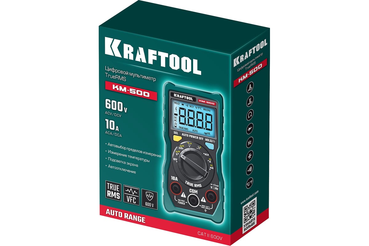 Цифровой мультиметр KRAFTOOL KM-500 59856 - выгодная цена, отзывы ...