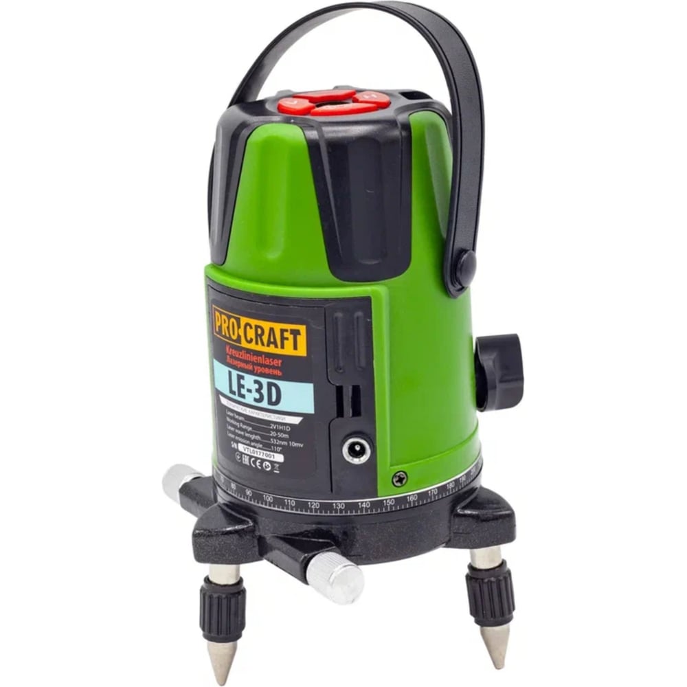 Лазерный уровень PROCRAFT Green Line LE-3D LE3D - выгодная цена, отзывы, характеристики, 1 видео ...