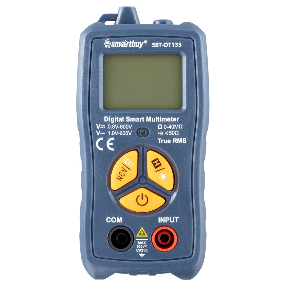 Мультиметр Smartbuy DT135, автоматический, многофункциональный, в комплекте щупы, эл. питания ...